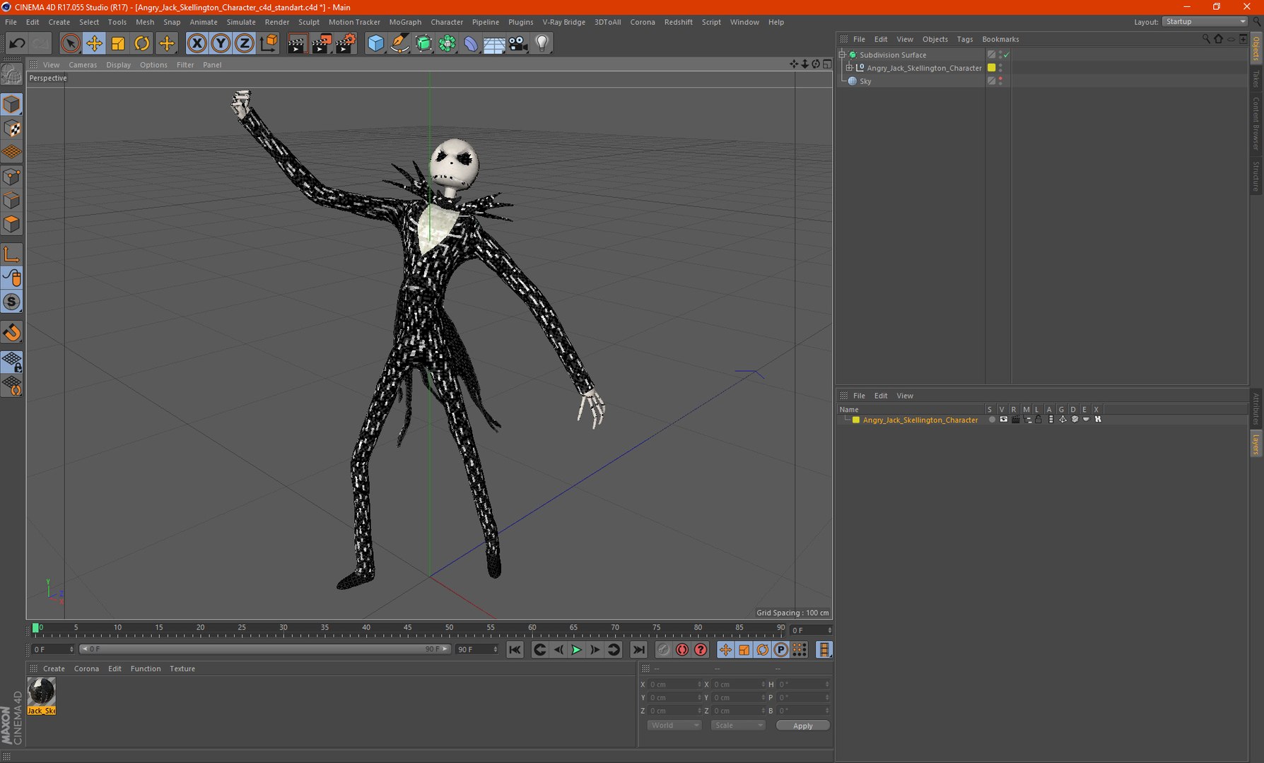 Angry Jack Skellington Character 3D model - TurboSquid 2007299