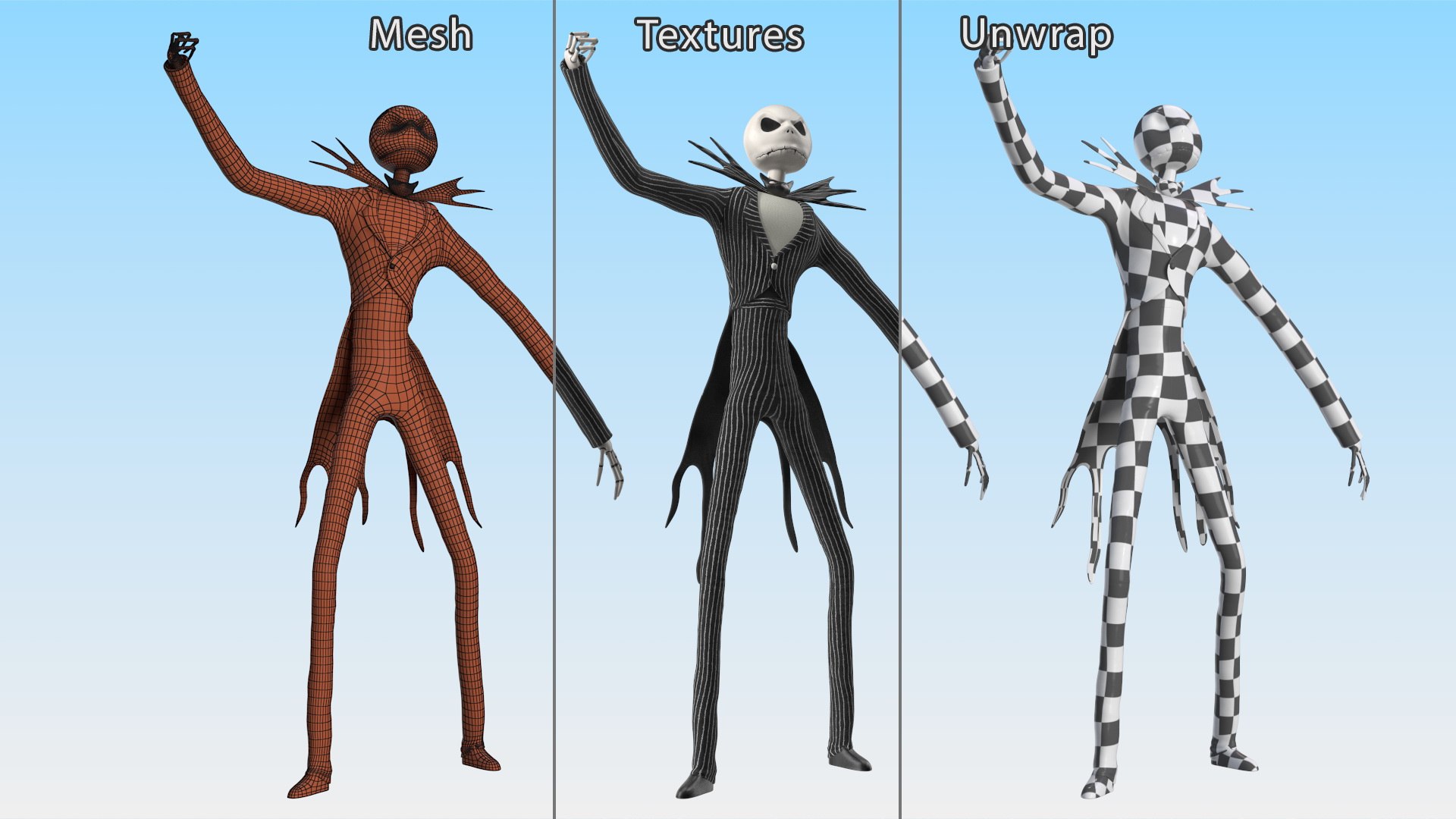 Angry Jack Skellington Character 3D model - TurboSquid 2007299