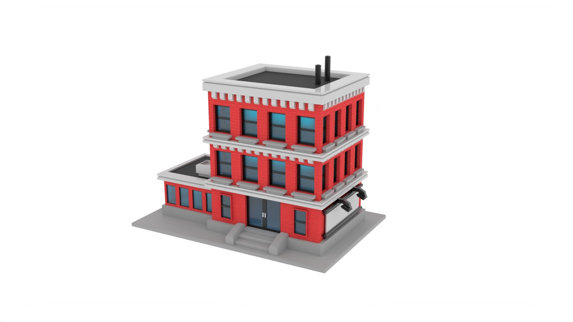 3D Model Toon Building 1 - TurboSquid 2292582