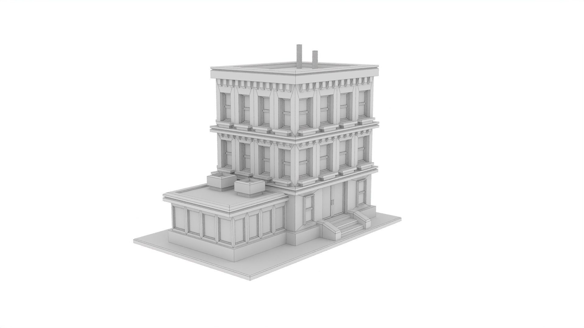 3D Model Toon Building 1 - TurboSquid 2292582