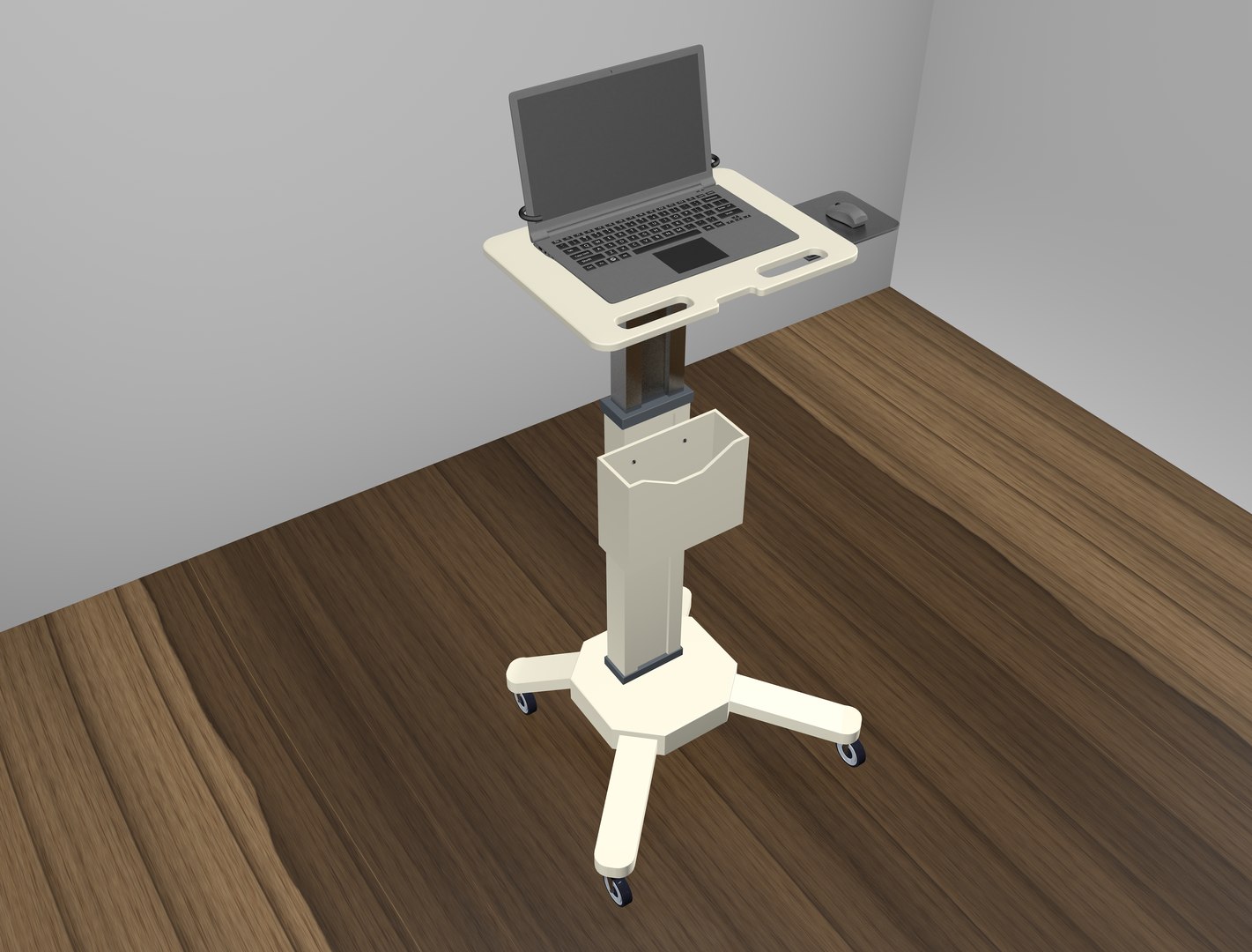 Mobile Laptop Cart 3D Model - TurboSquid 1250987