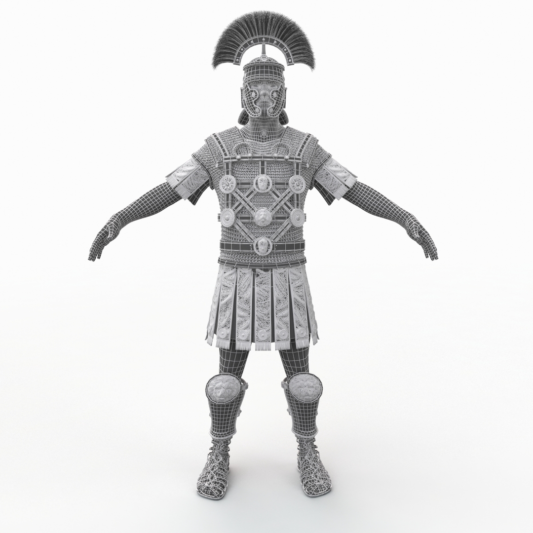 3d roman armor set model