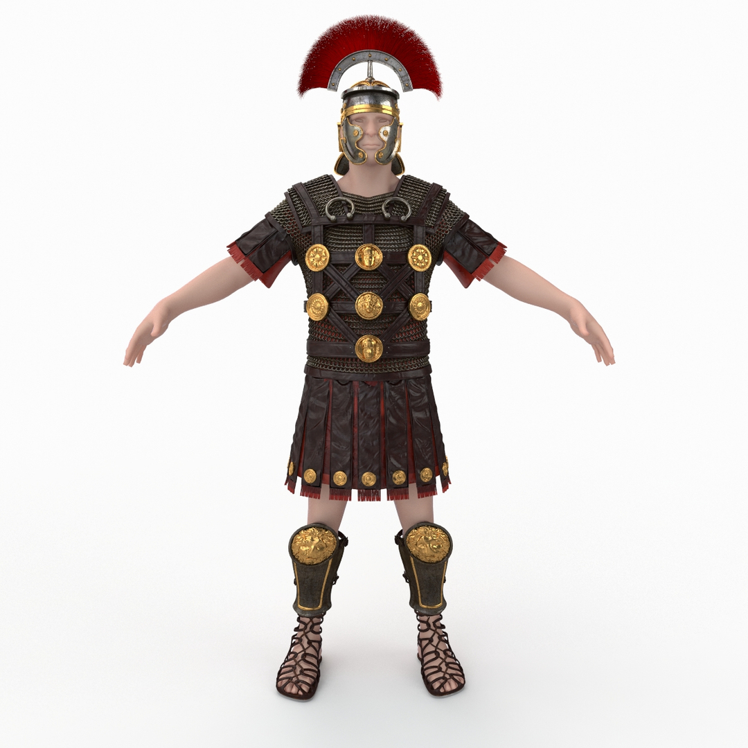 3d roman armor set model