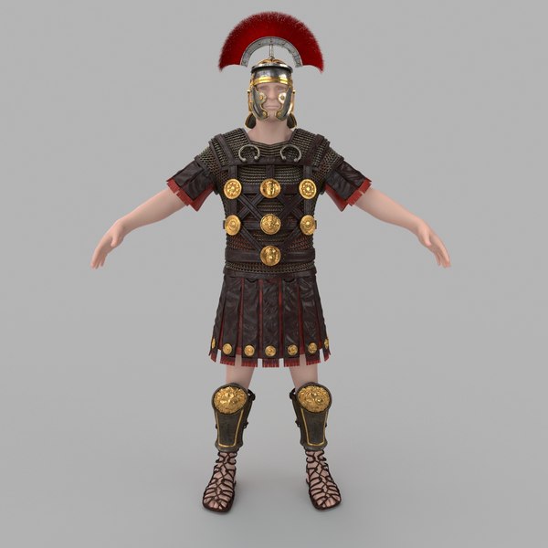 3d roman armor set model