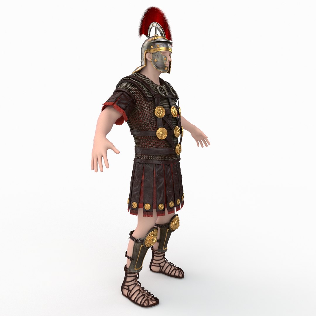 3d roman armor set model