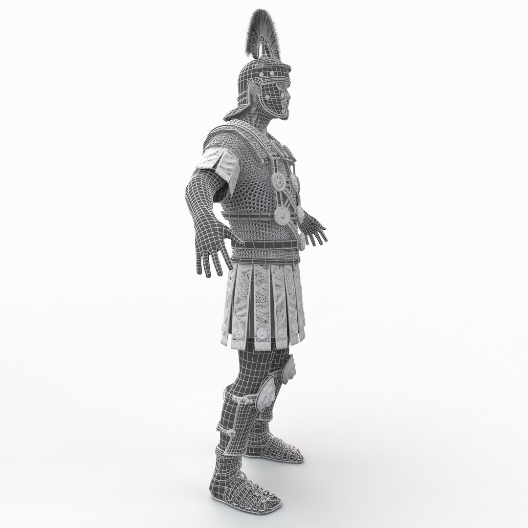 3d roman armor set model