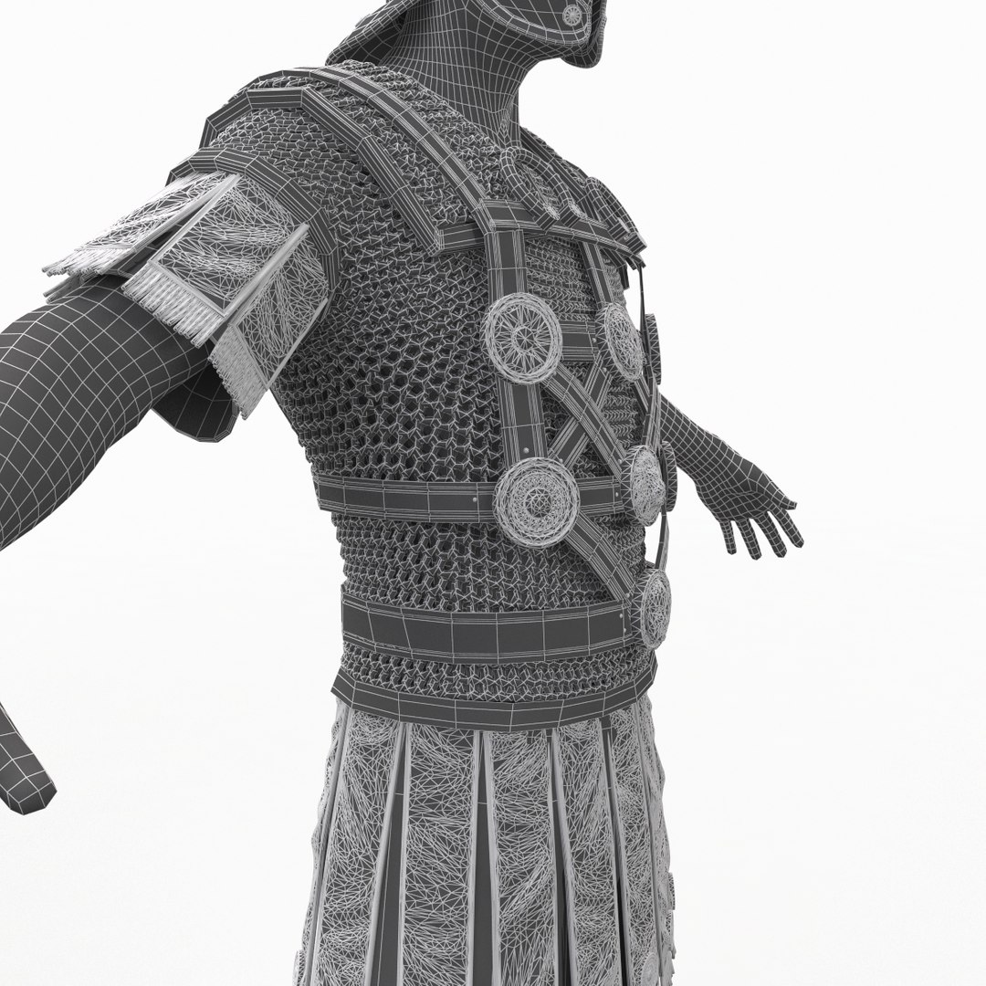 3d roman armor set model