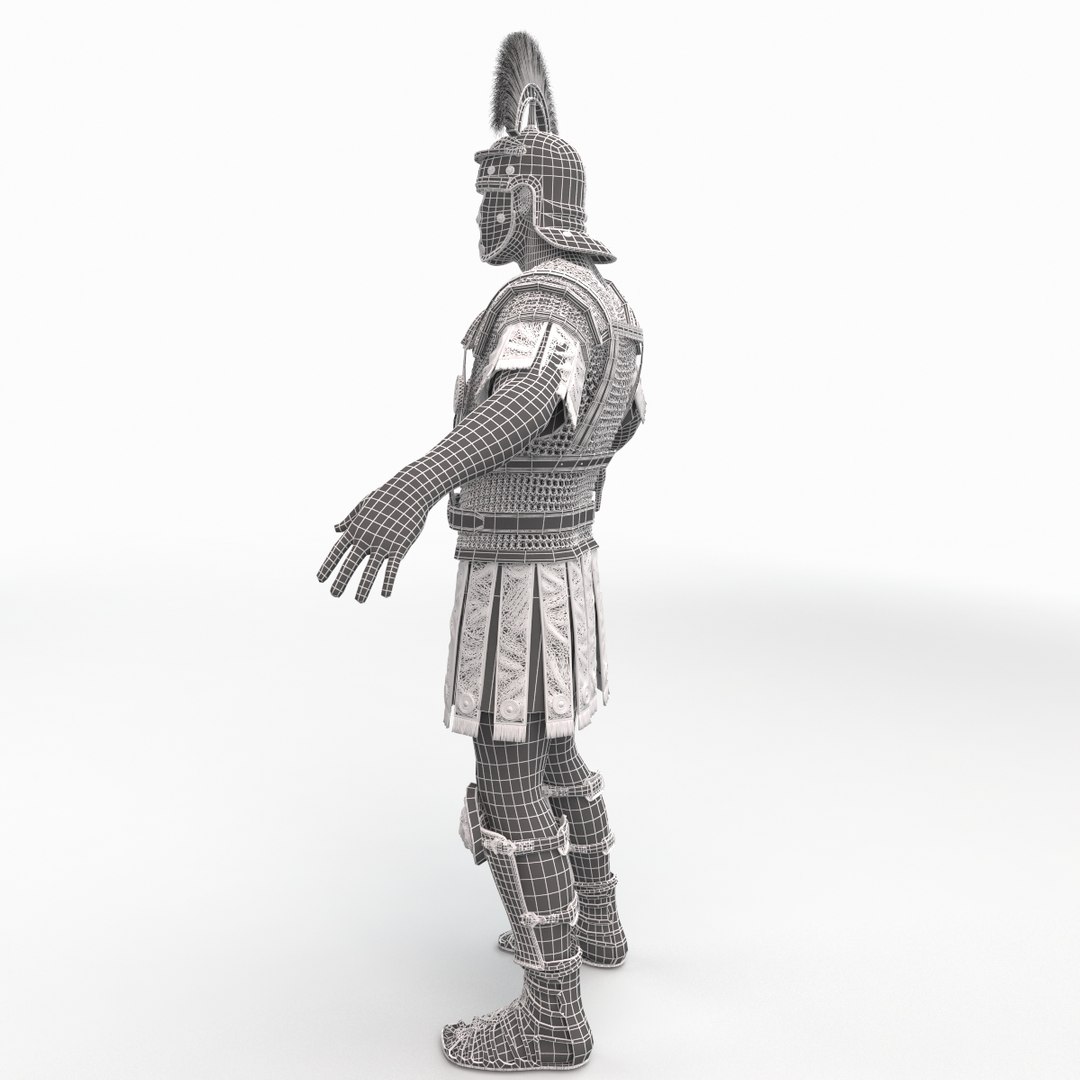 3d roman armor set model