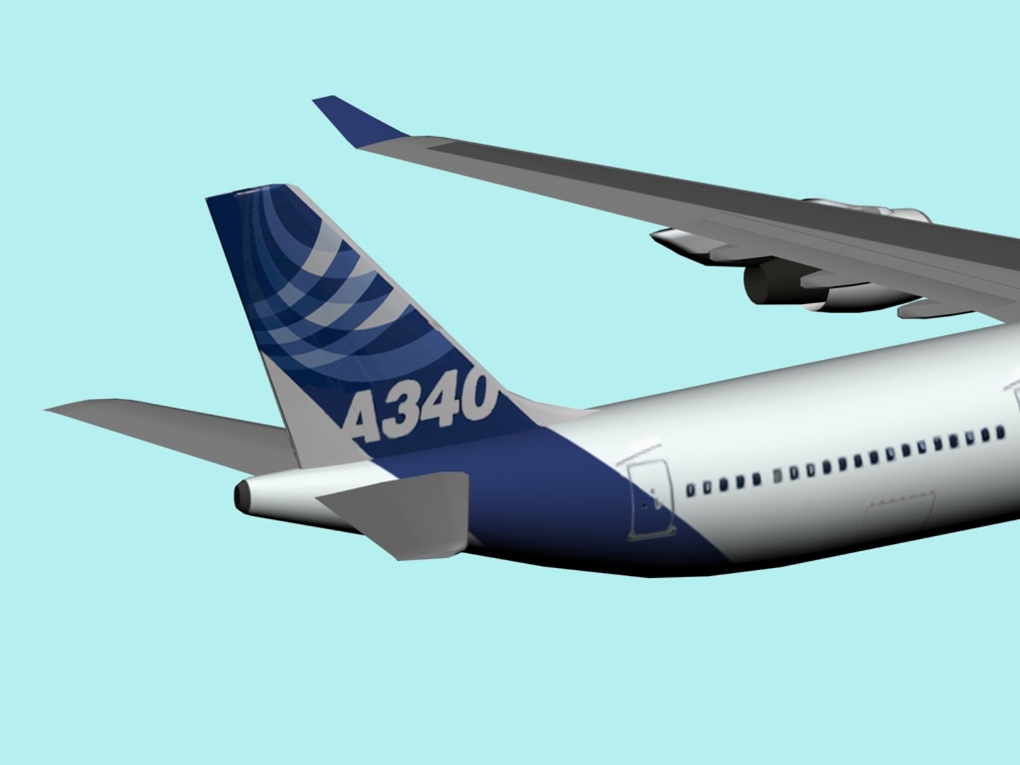 3d Airbus A340-600