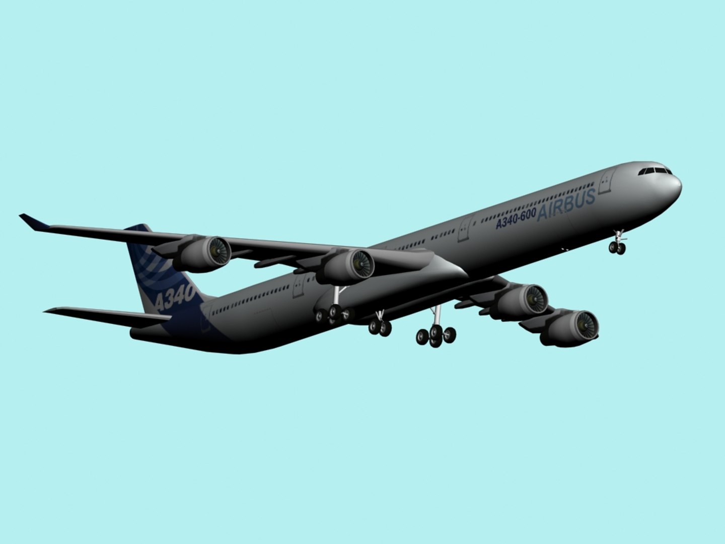 3d Airbus A340-600