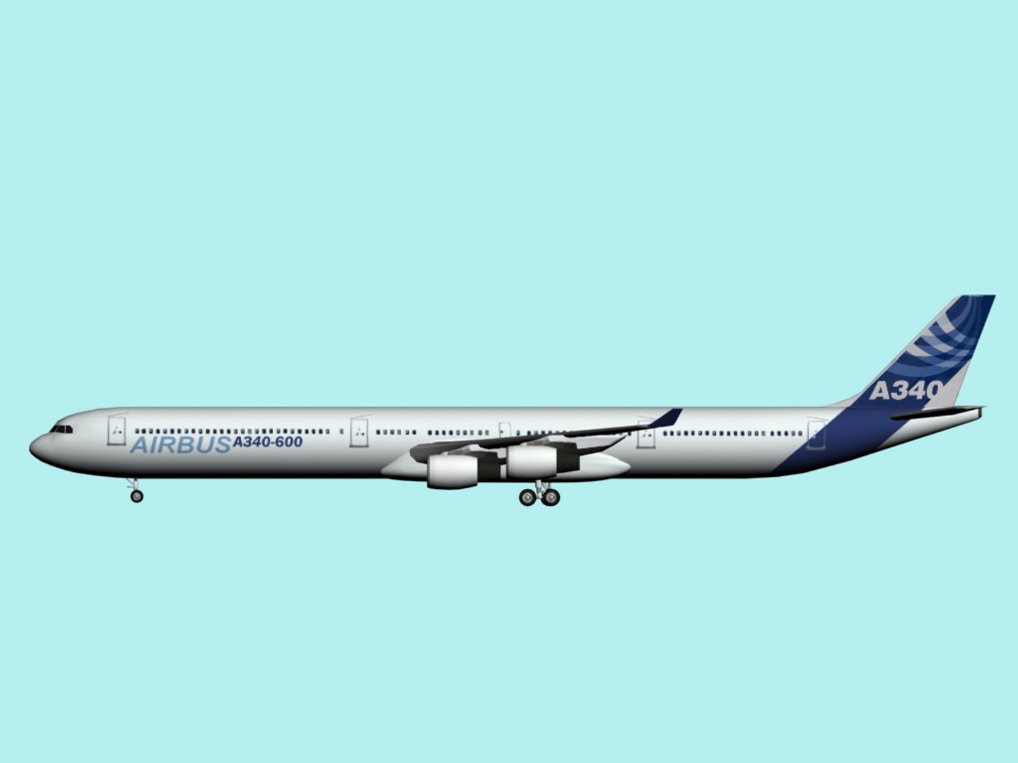 3d Airbus A340-600