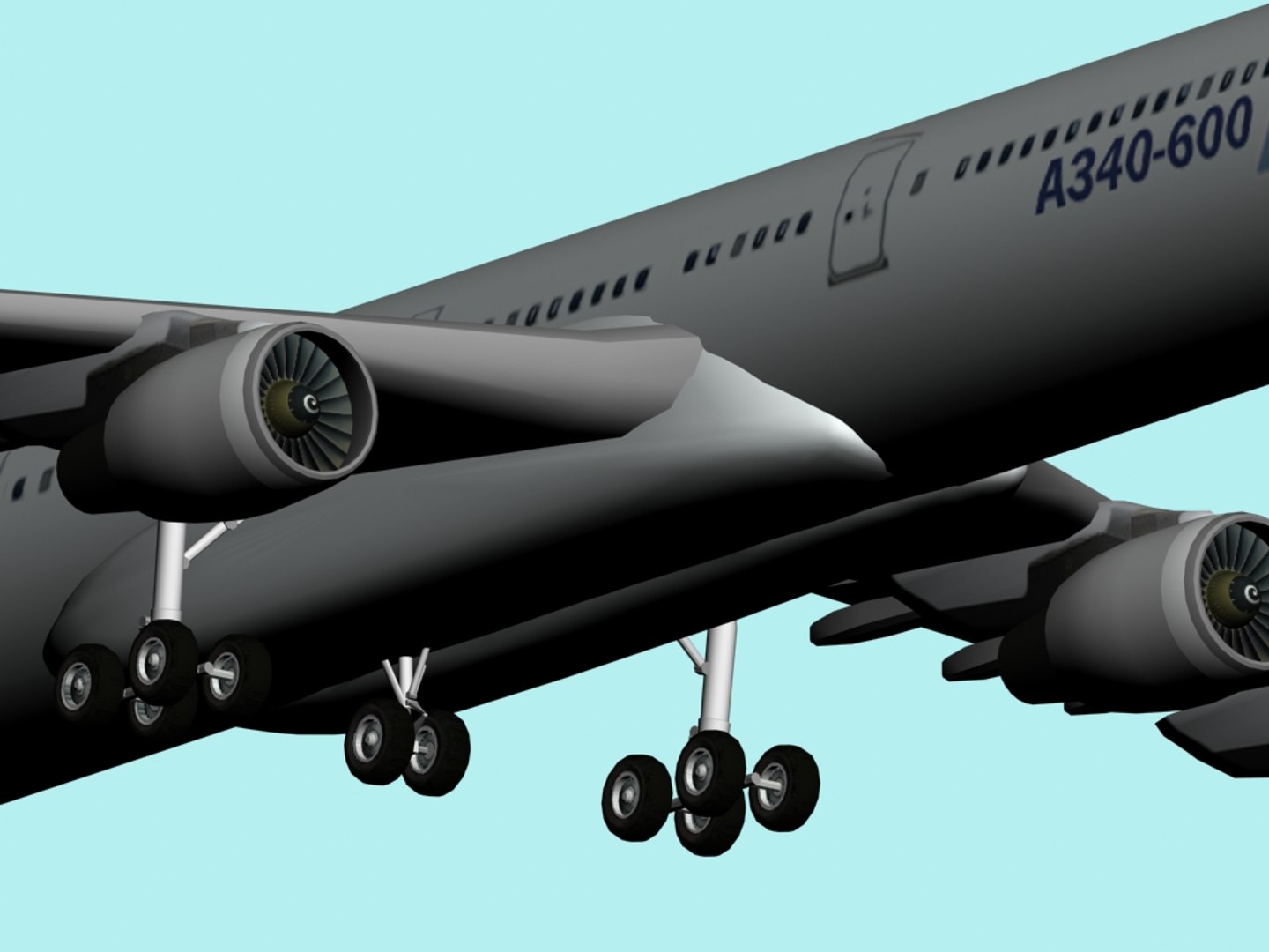 3d Airbus A340-600