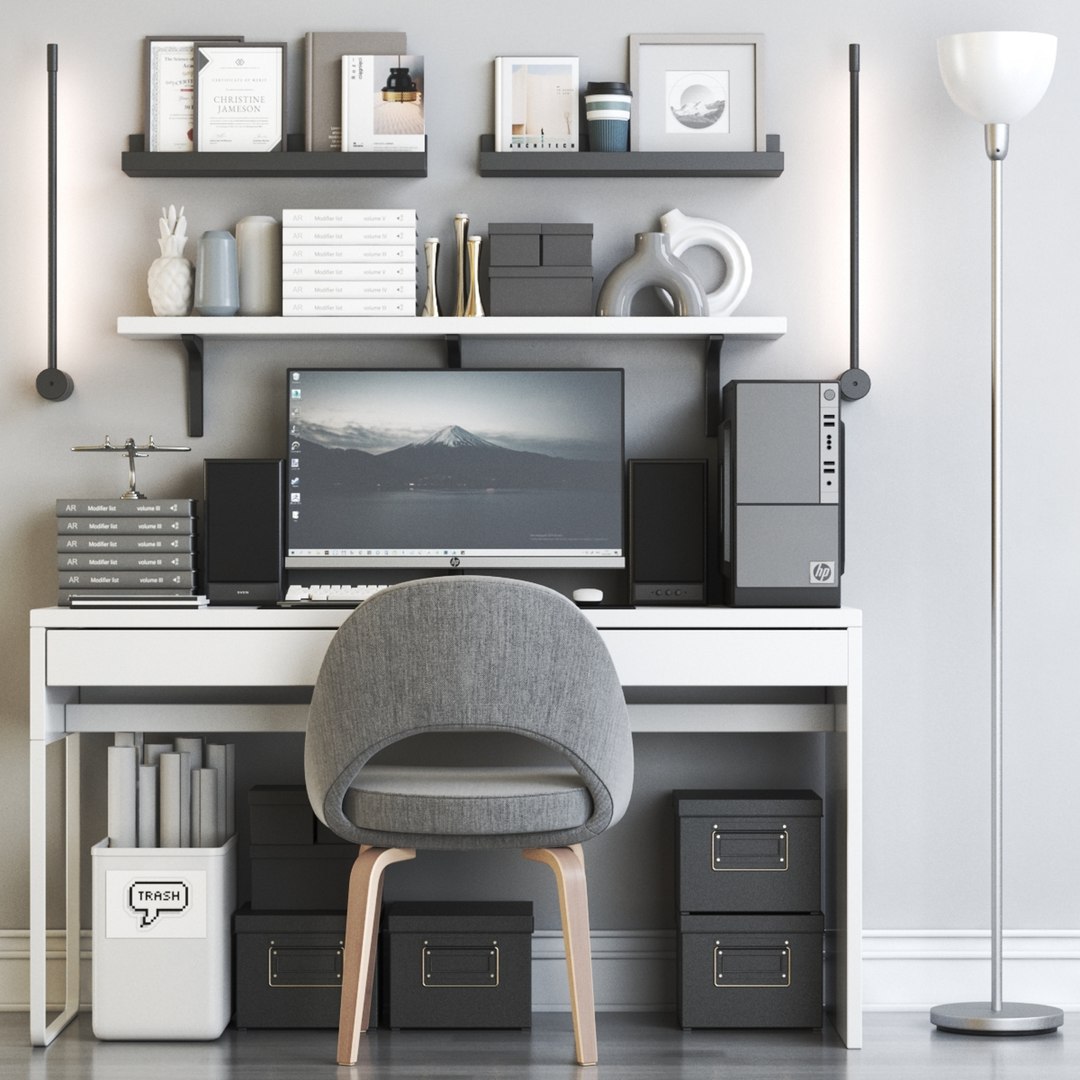 3D IKEA Office Workplace 104 Model - TurboSquid 1846741