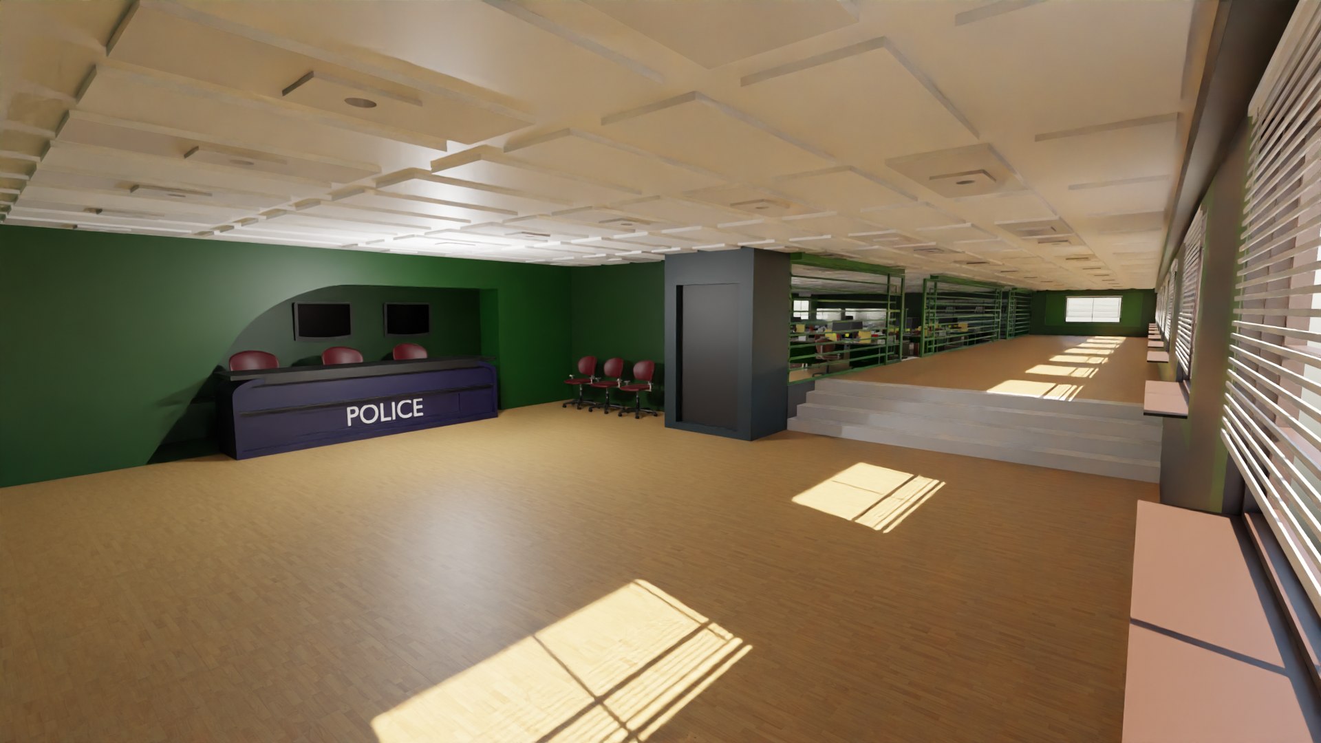 3D Police Station Interior - TurboSquid 2158050