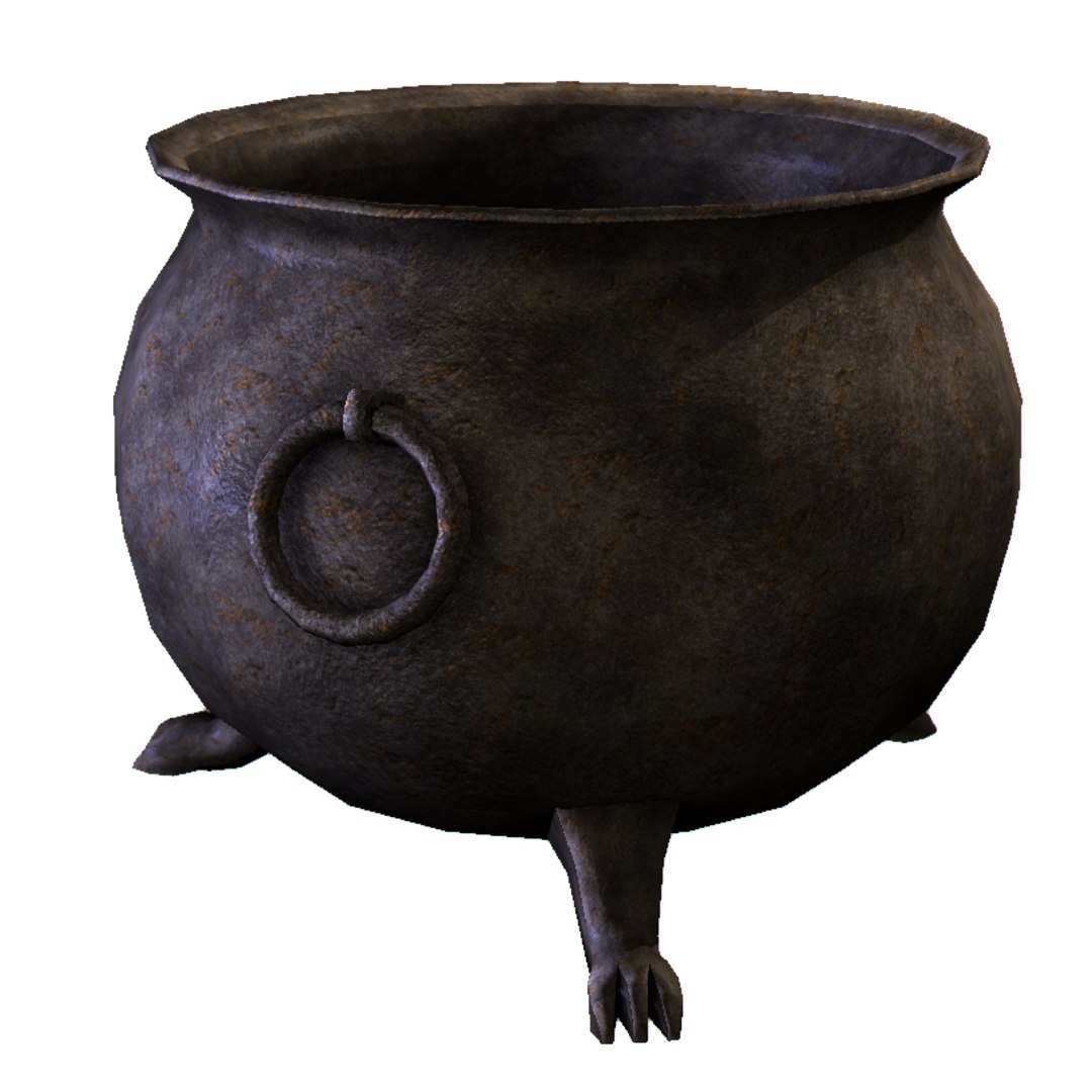 3d medieval cauldron model