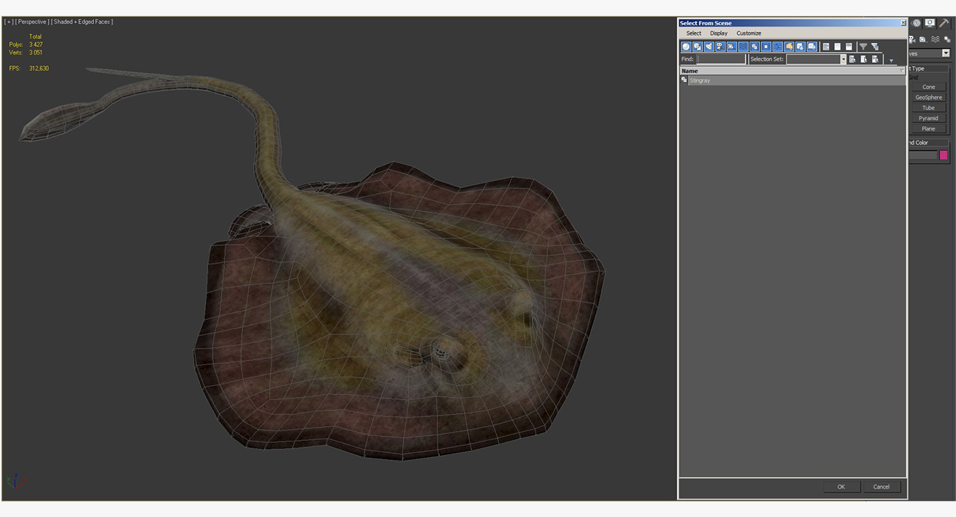 stingray pose 3 3d 3ds