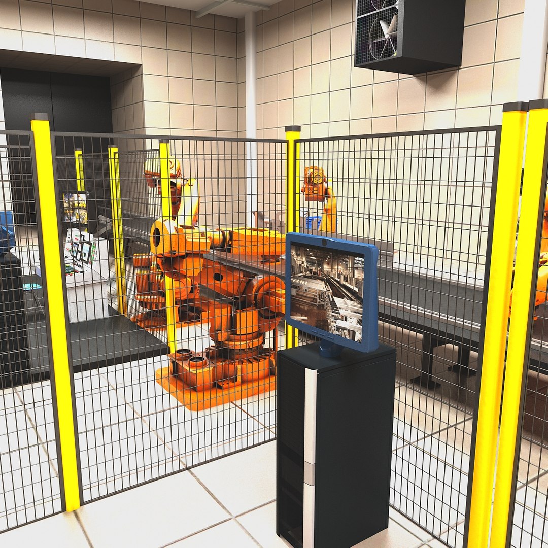 3d Industrial Robotics Cell