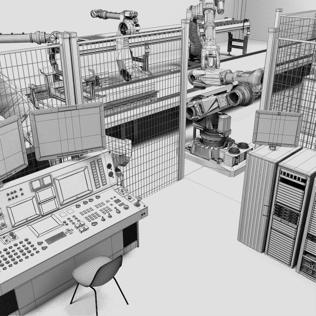 3d Industrial Robotics Cell