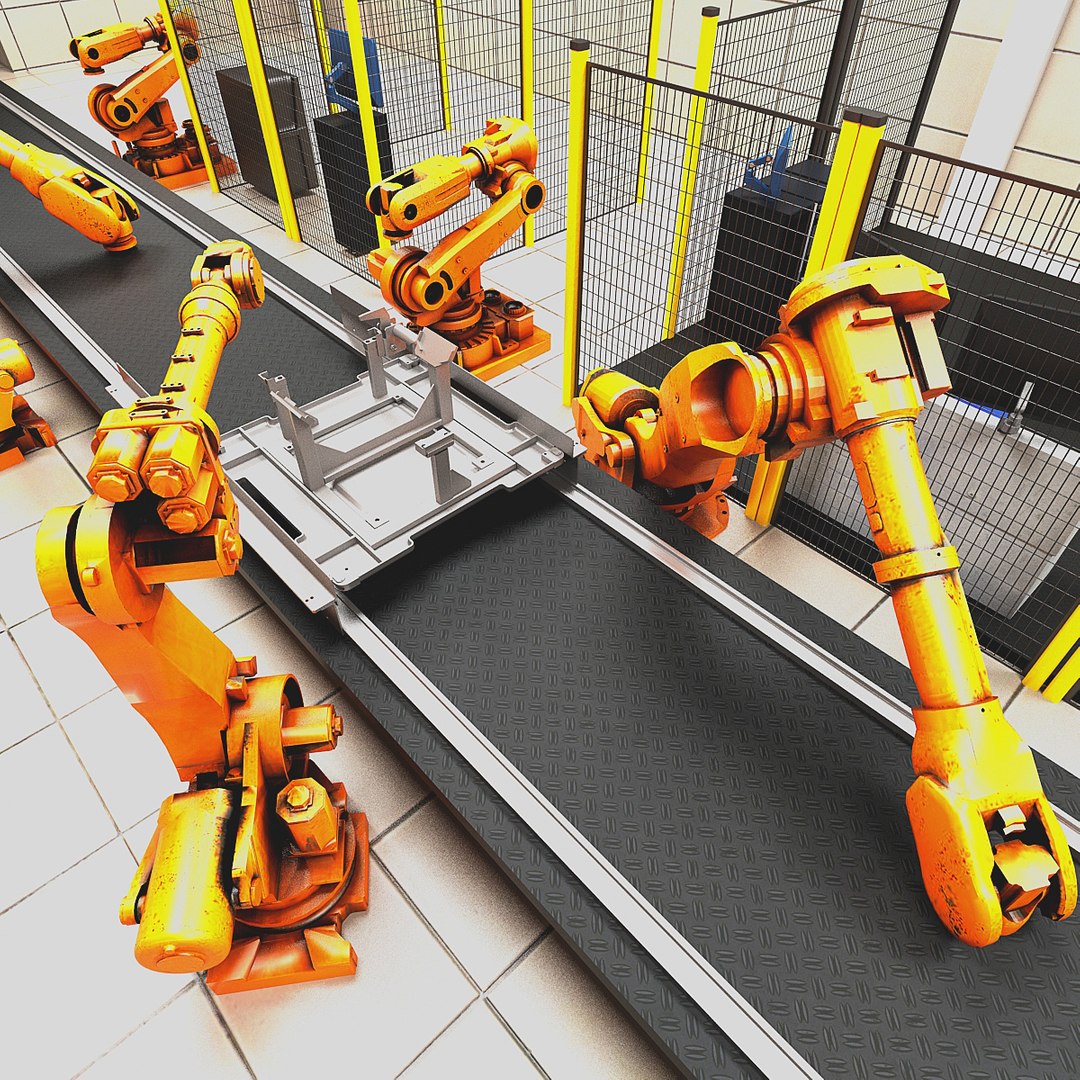 3d Industrial Robotics Cell