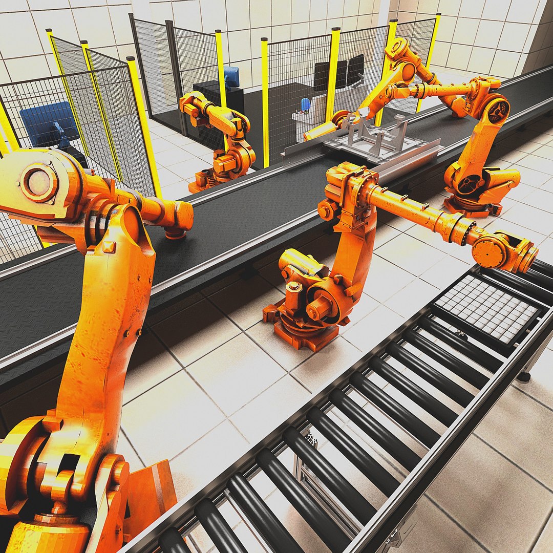 3d Industrial Robotics Cell