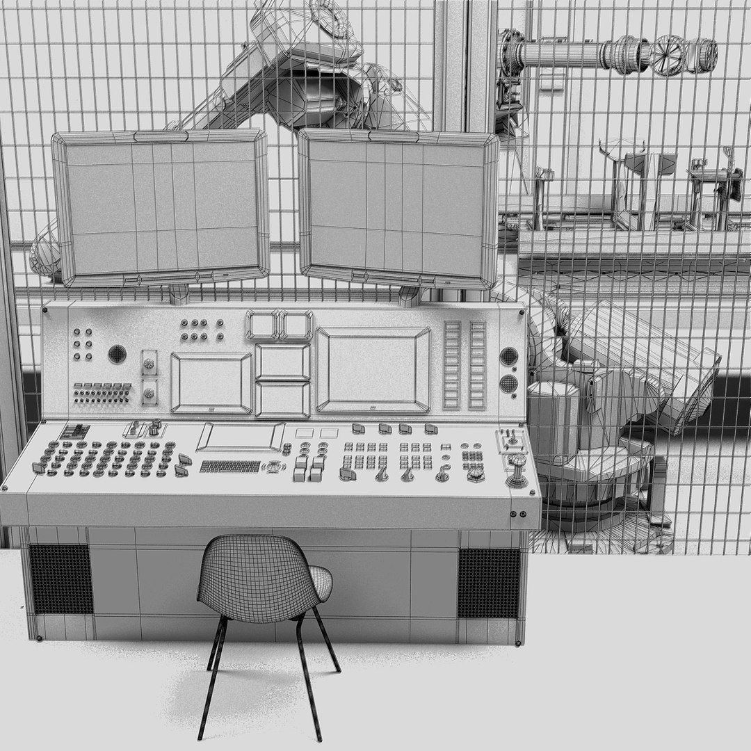 3d Industrial Robotics Cell
