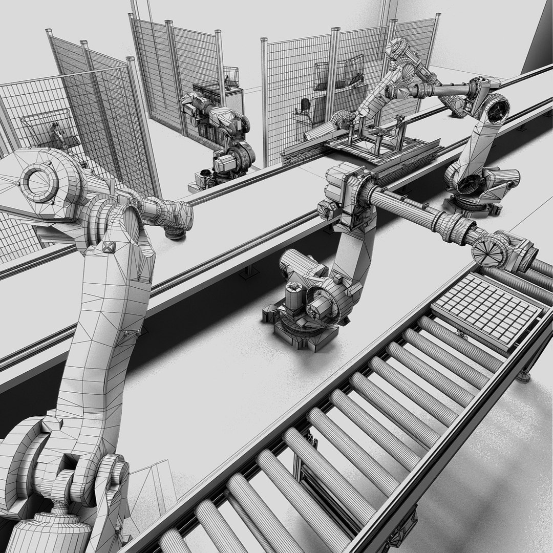 3d Industrial Robotics Cell