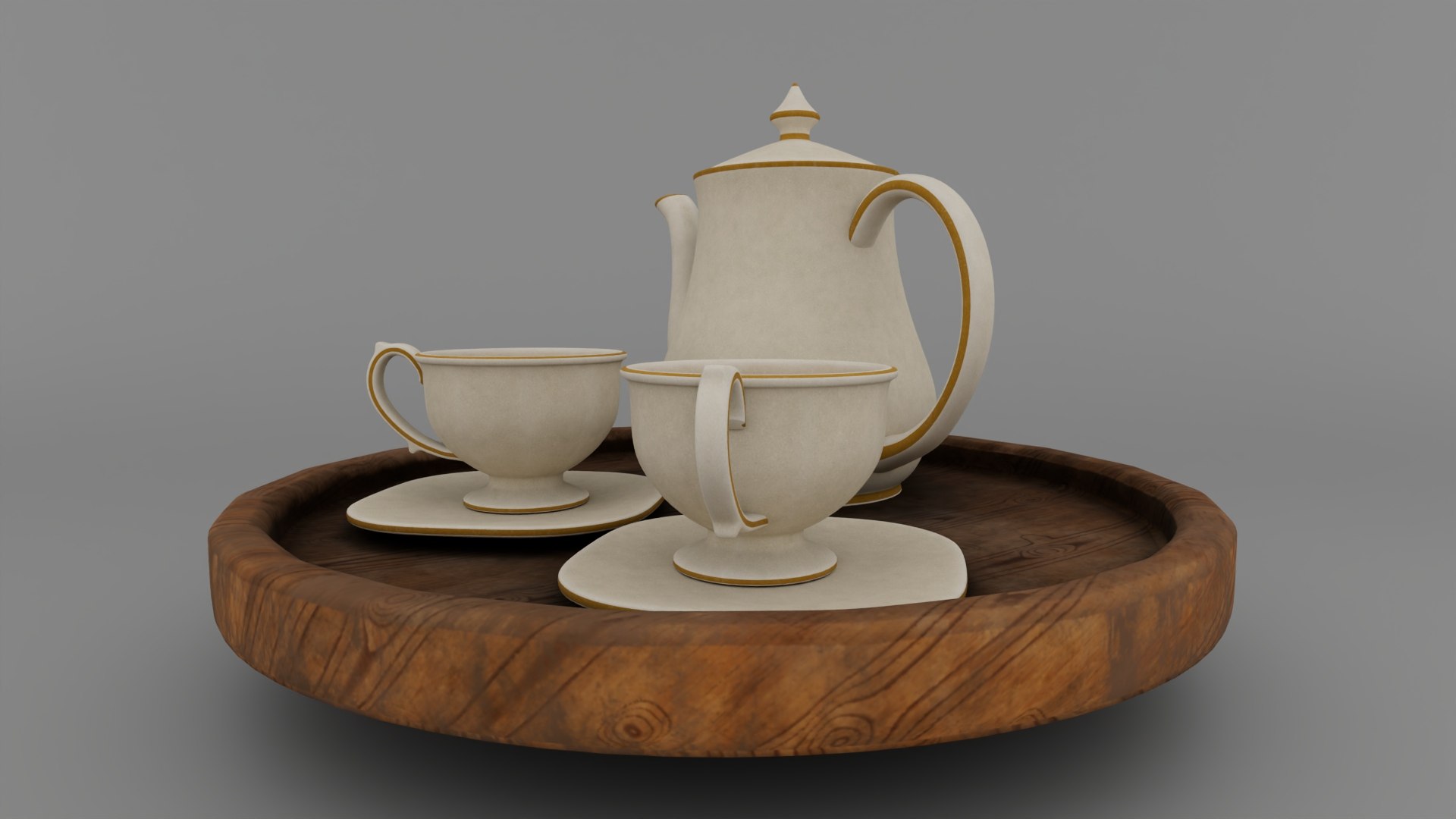 3D Tea Set Model - TurboSquid 2338449