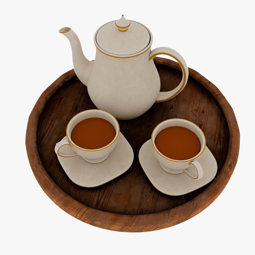 3D Tea Set Model - TurboSquid 2338449