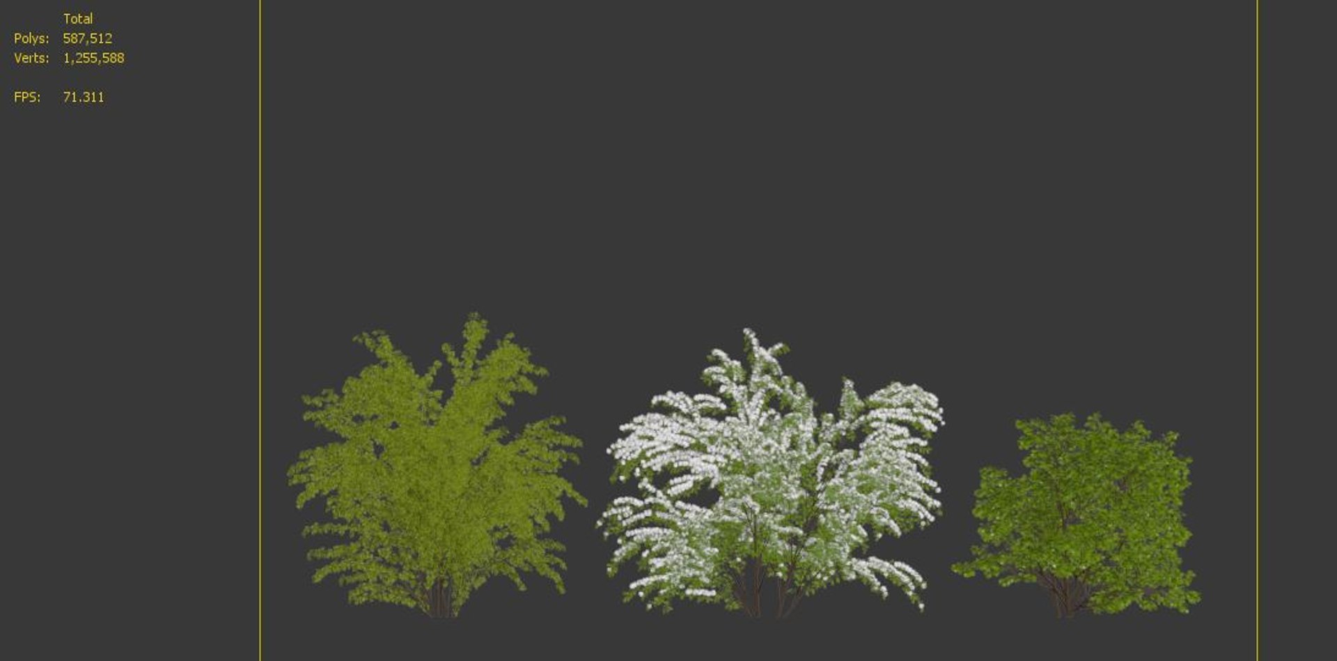 Spirea Bush Set 3D Model - TurboSquid 1943333
