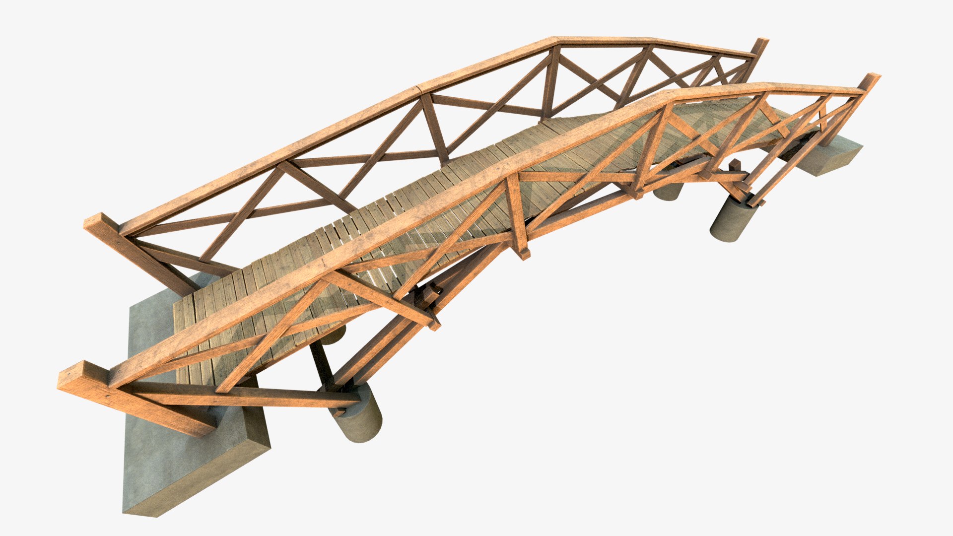 3D Da Vinci Bridge - TurboSquid 2156759