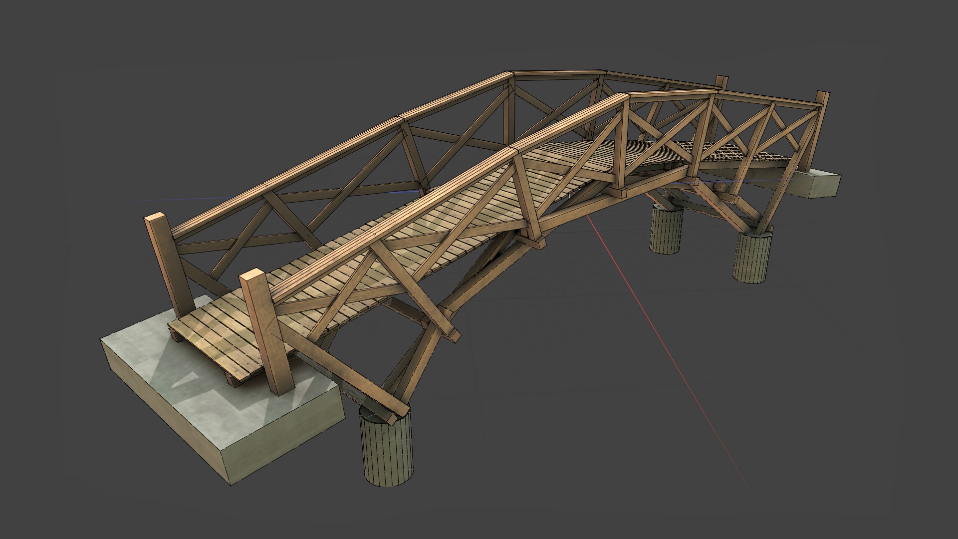 3D Da Vinci Bridge - TurboSquid 2156759