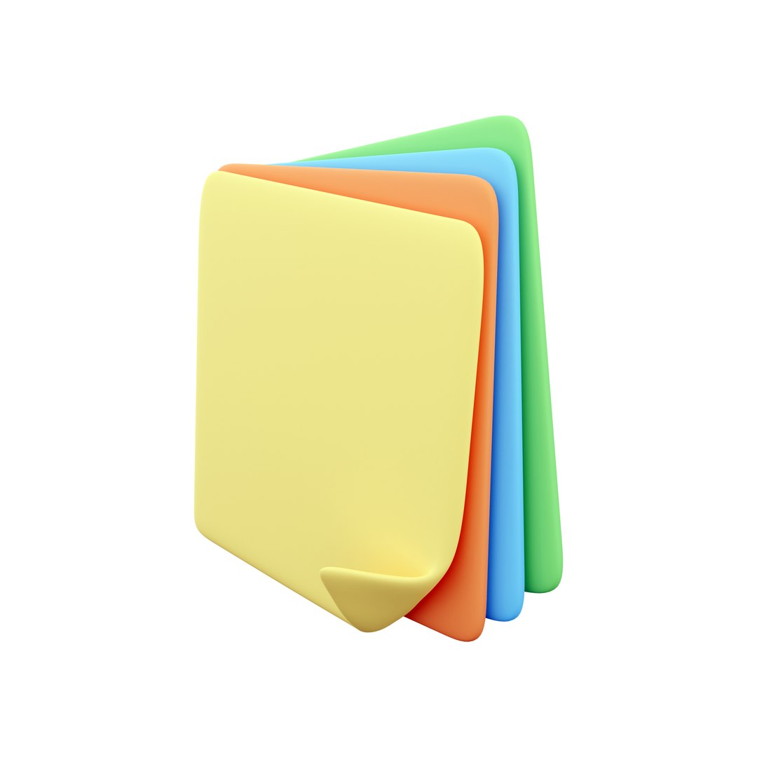 3d Sticky Notes Model - TurboSquid 1935410