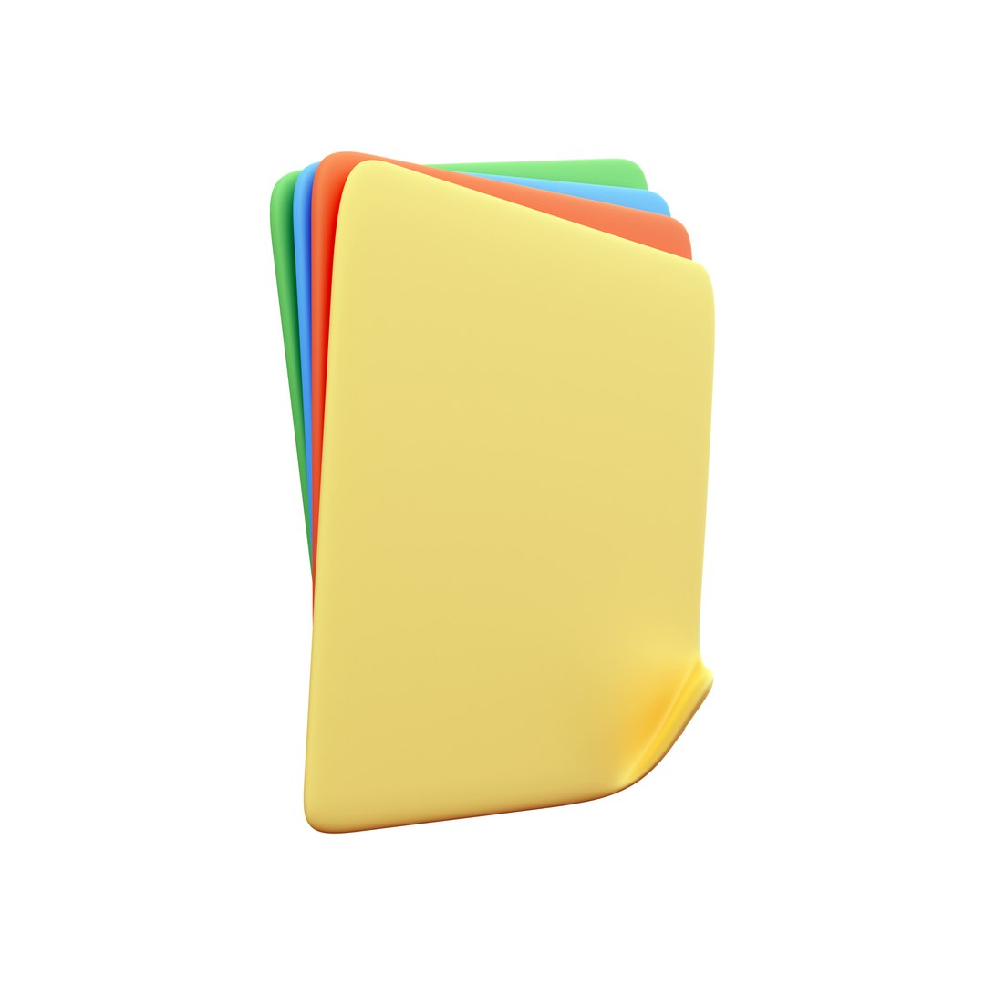 3d Sticky Notes Model - TurboSquid 1935410