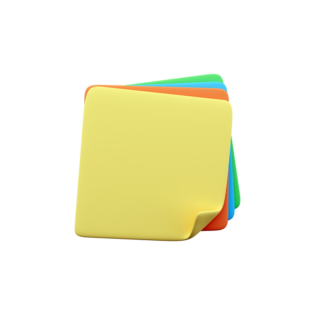 3d Sticky Notes Model - TurboSquid 1935410