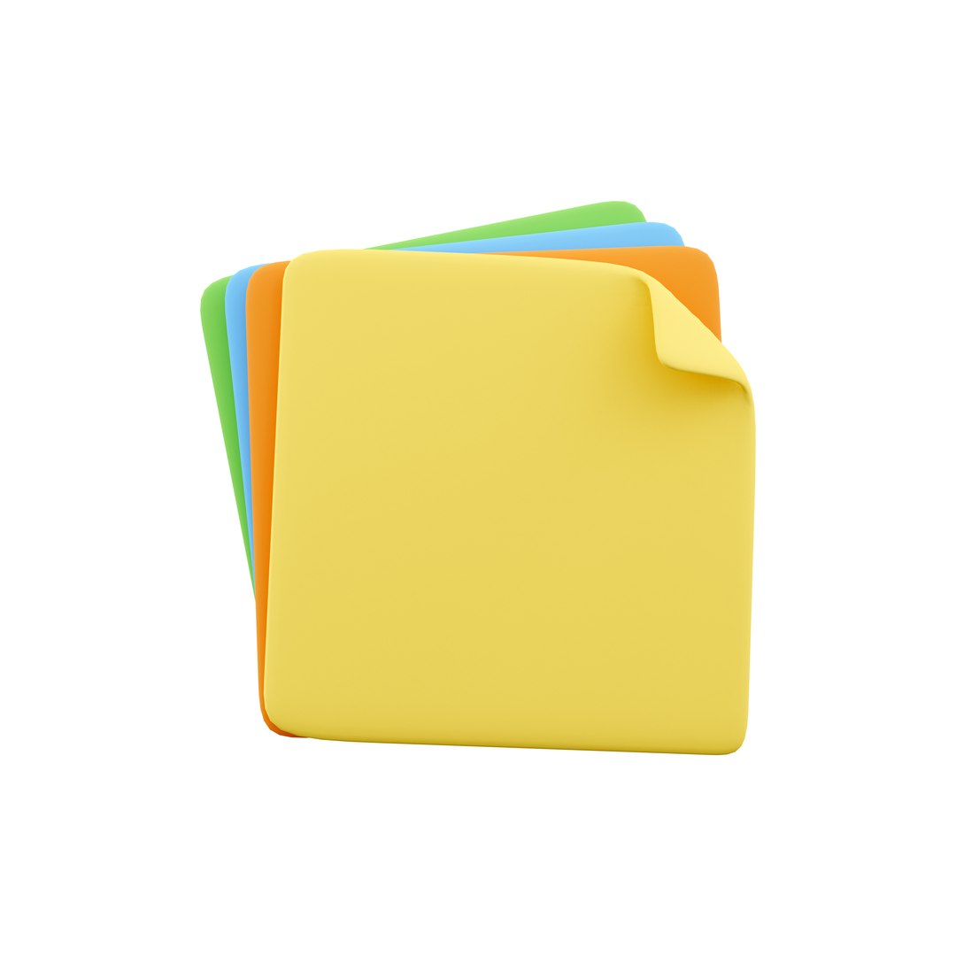 3d Sticky Notes Model - TurboSquid 1935410