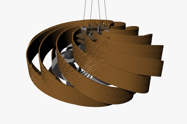 Strips Chandelier Laser Cut lamp 3D model - TurboSquid 2033287