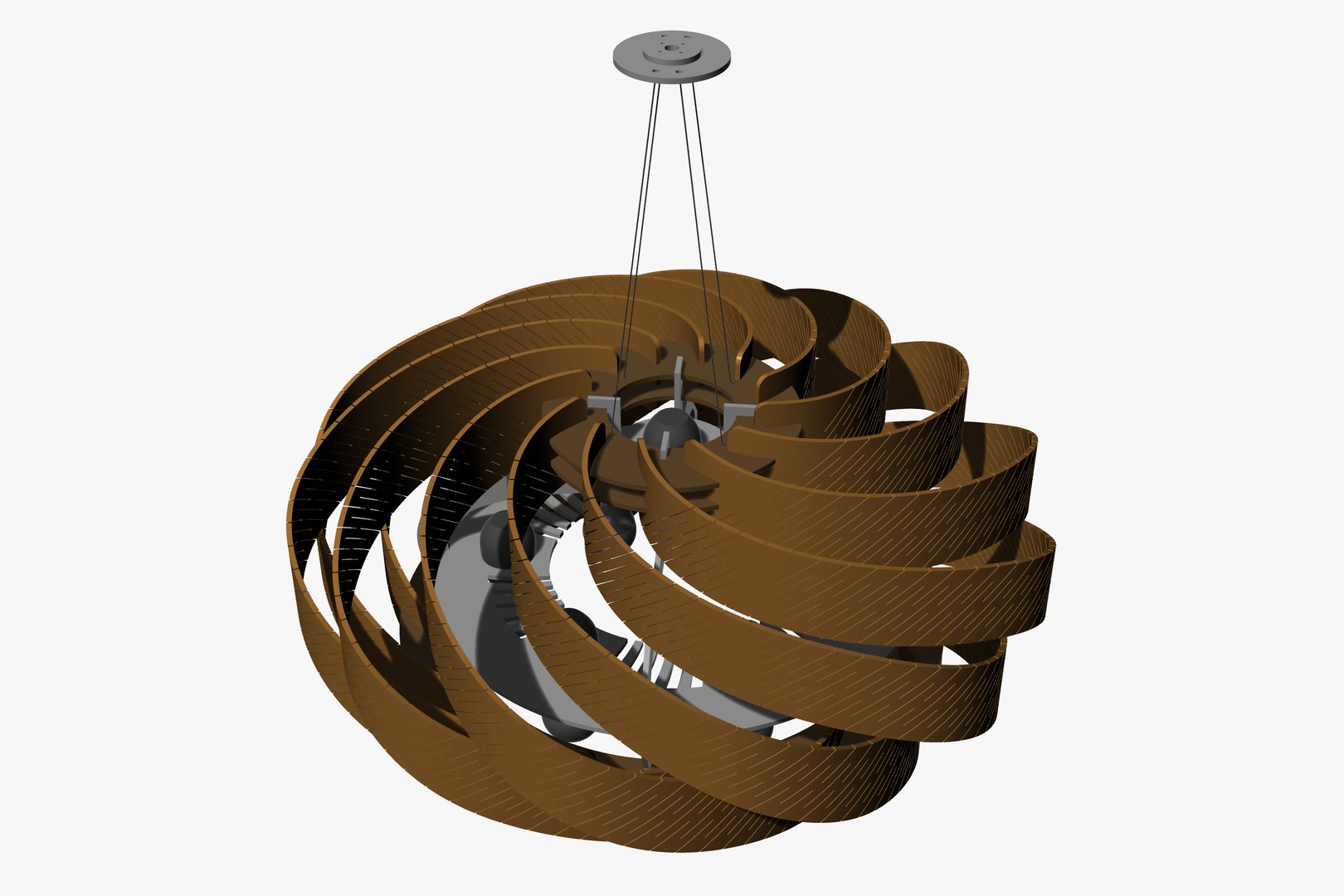 Strips Chandelier Laser Cut lamp 3D model - TurboSquid 2033287