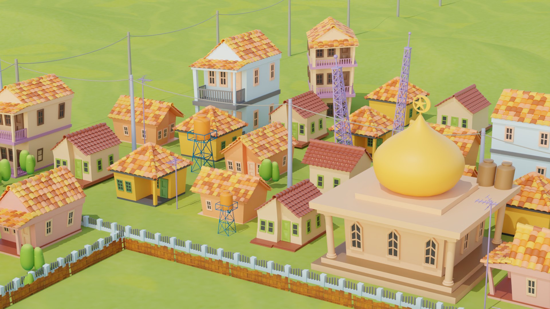3D Village Set Model - TurboSquid 2311266