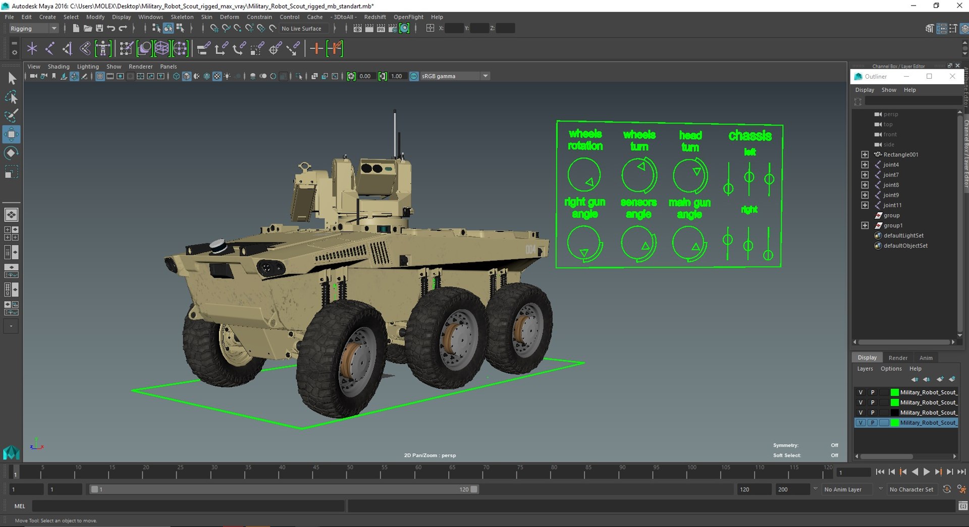 3D Model Military Robot Scout Rigged For Maya - TurboSquid 2101550