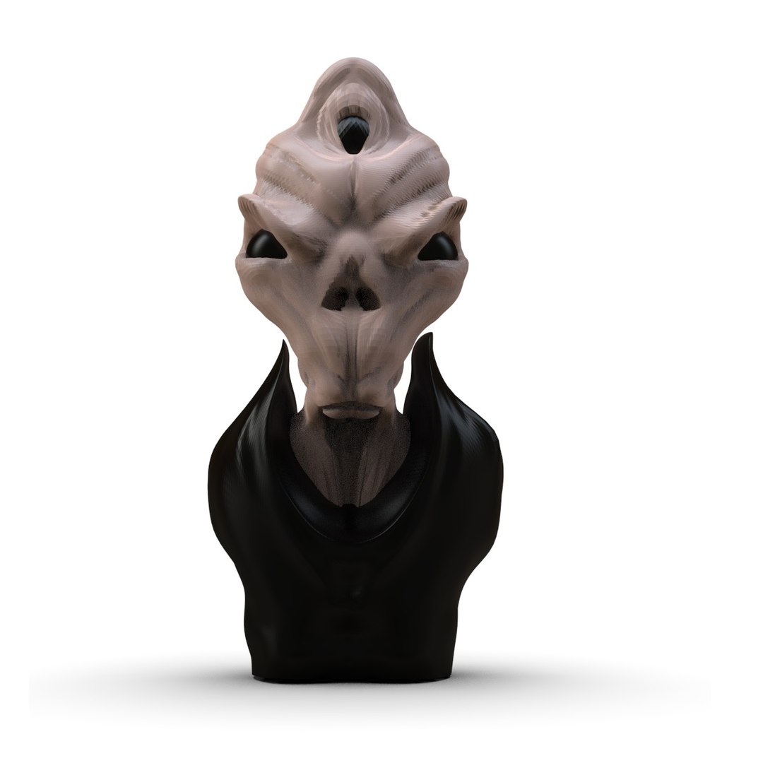 3D Sci Fi Alien Bust Model - TurboSquid 2307056