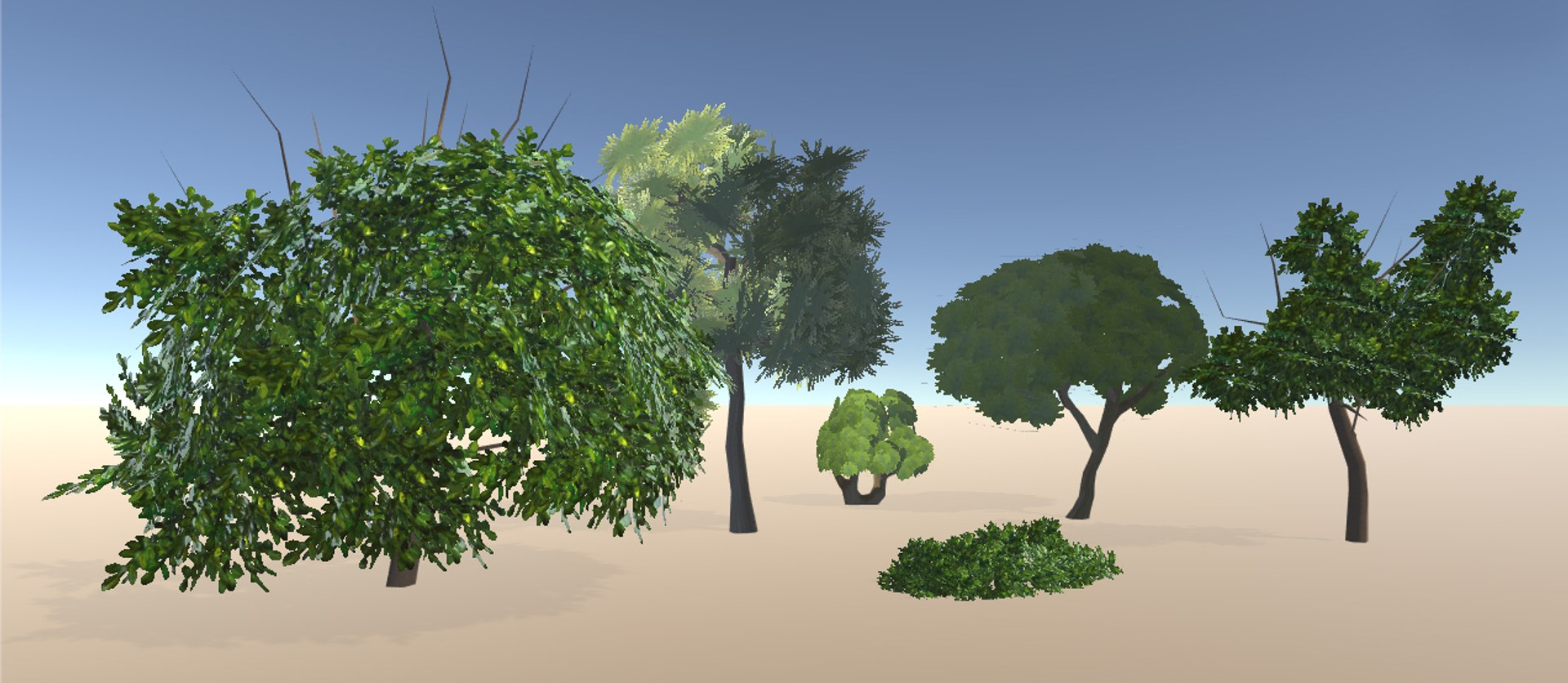 3d Model Games Tree Bush