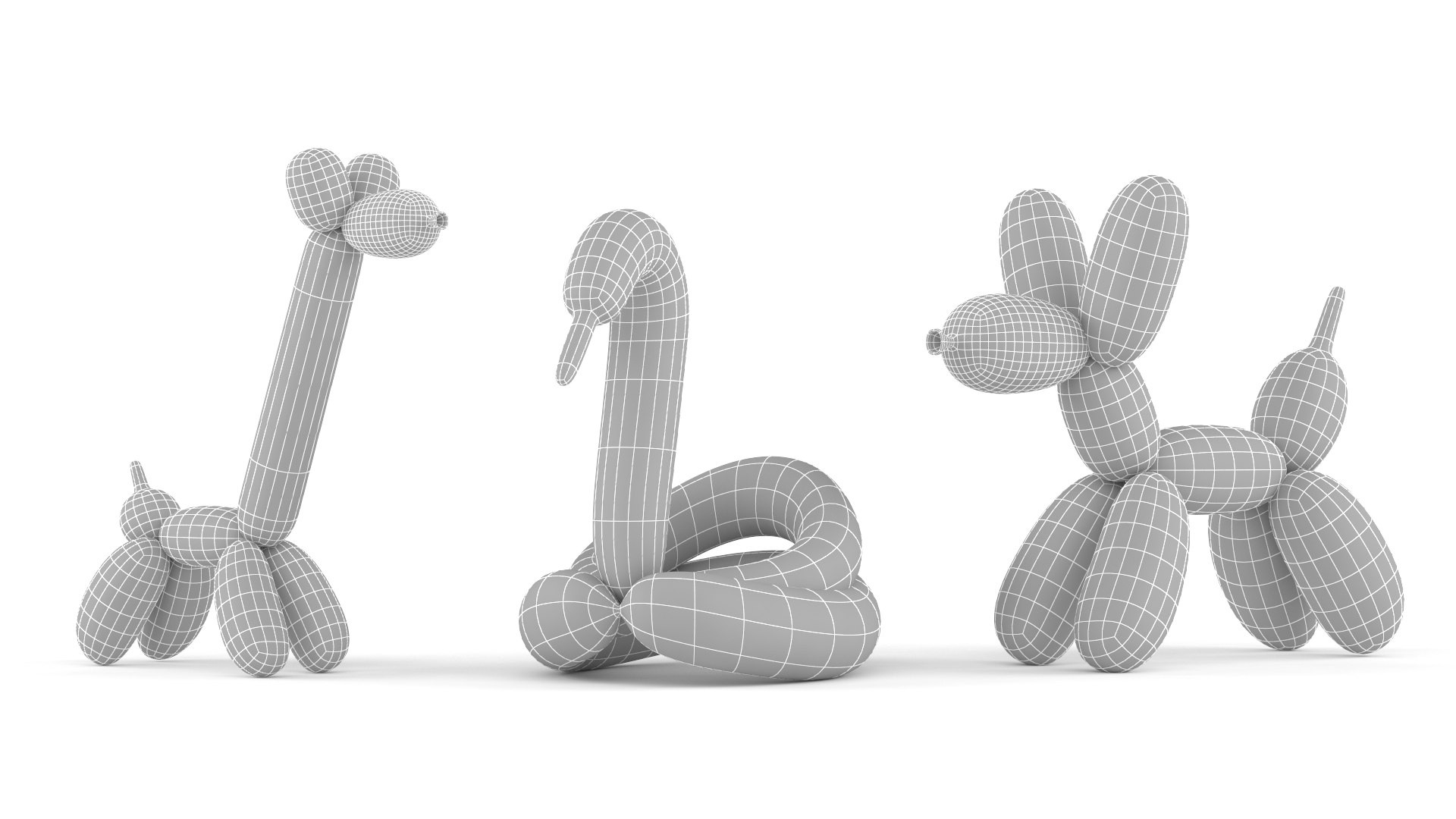 3D Balloon Animals Collection Model - TurboSquid 1918251