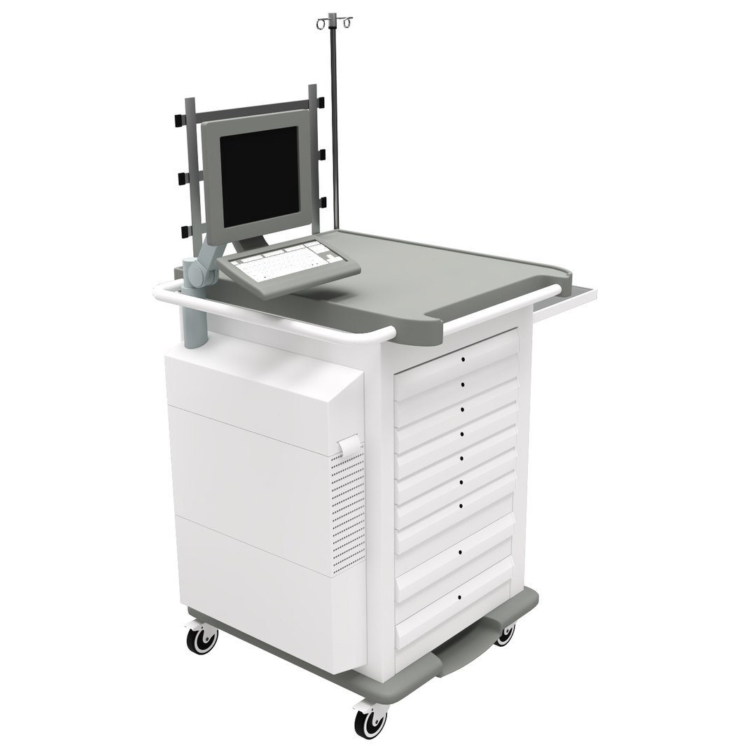 3D Anesthesia Cart Model - TurboSquid 1495305
