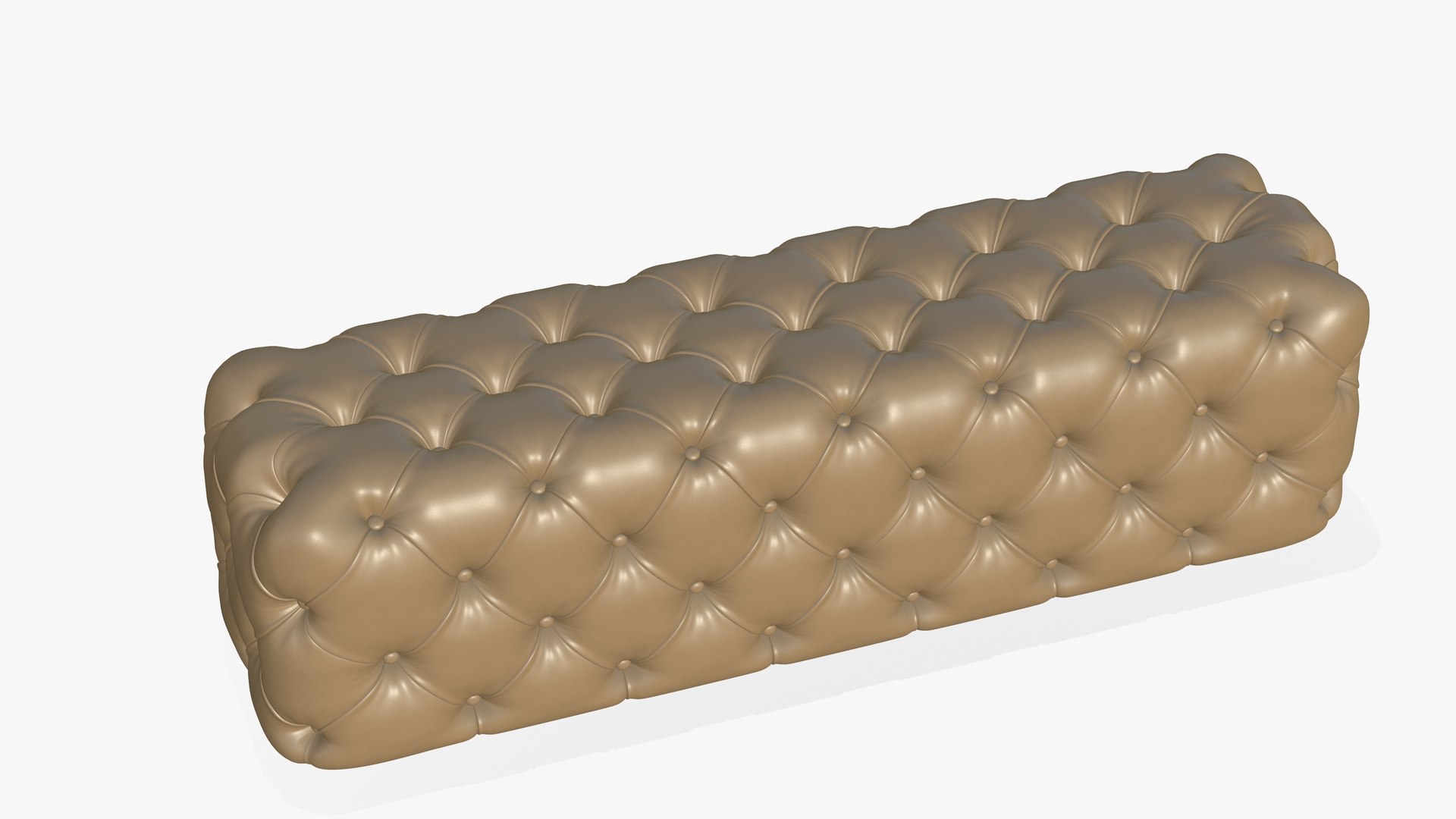 Chesterfield Realistic Leather Bench 3D Model - TurboSquid 1904939