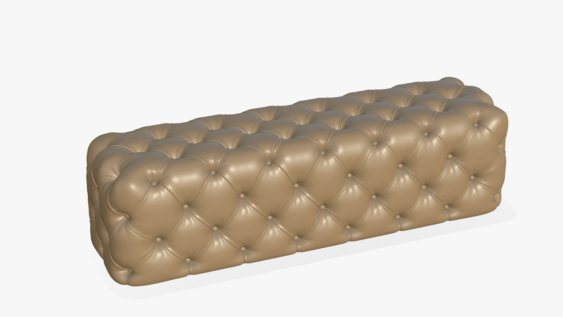 Chesterfield Realistic Leather Bench 3D Model - TurboSquid 1904939