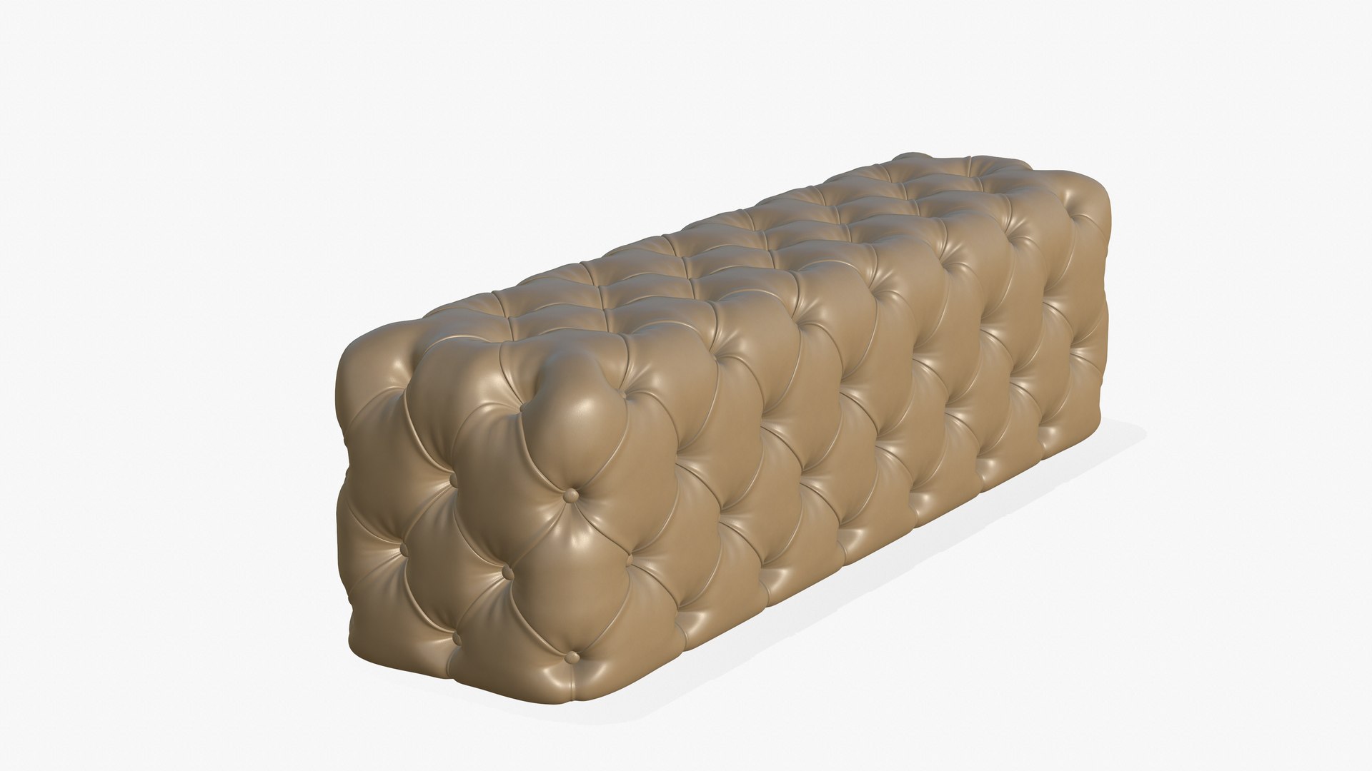 Chesterfield Realistic Leather Bench 3D Model - TurboSquid 1904939