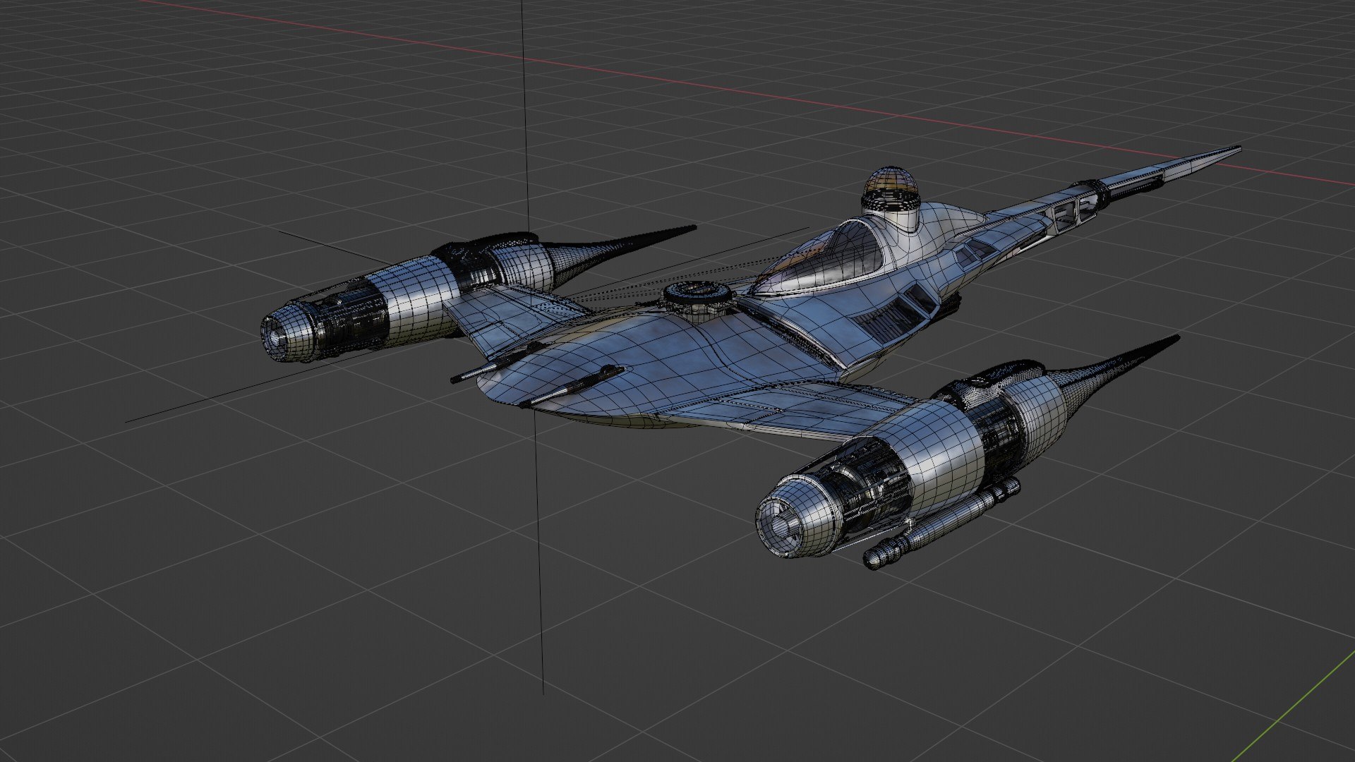 3D Mandalorian3 Naboo N1 Starfighter Low-poly 3D Model - TurboSquid 2042793