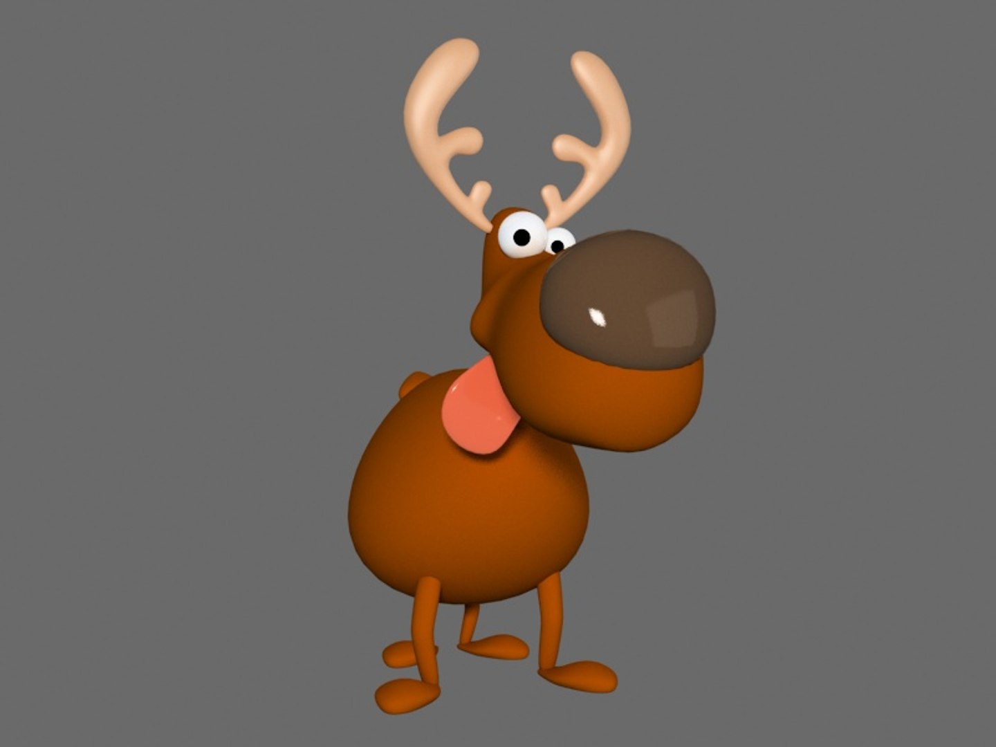 3d Reindeer Fat Model