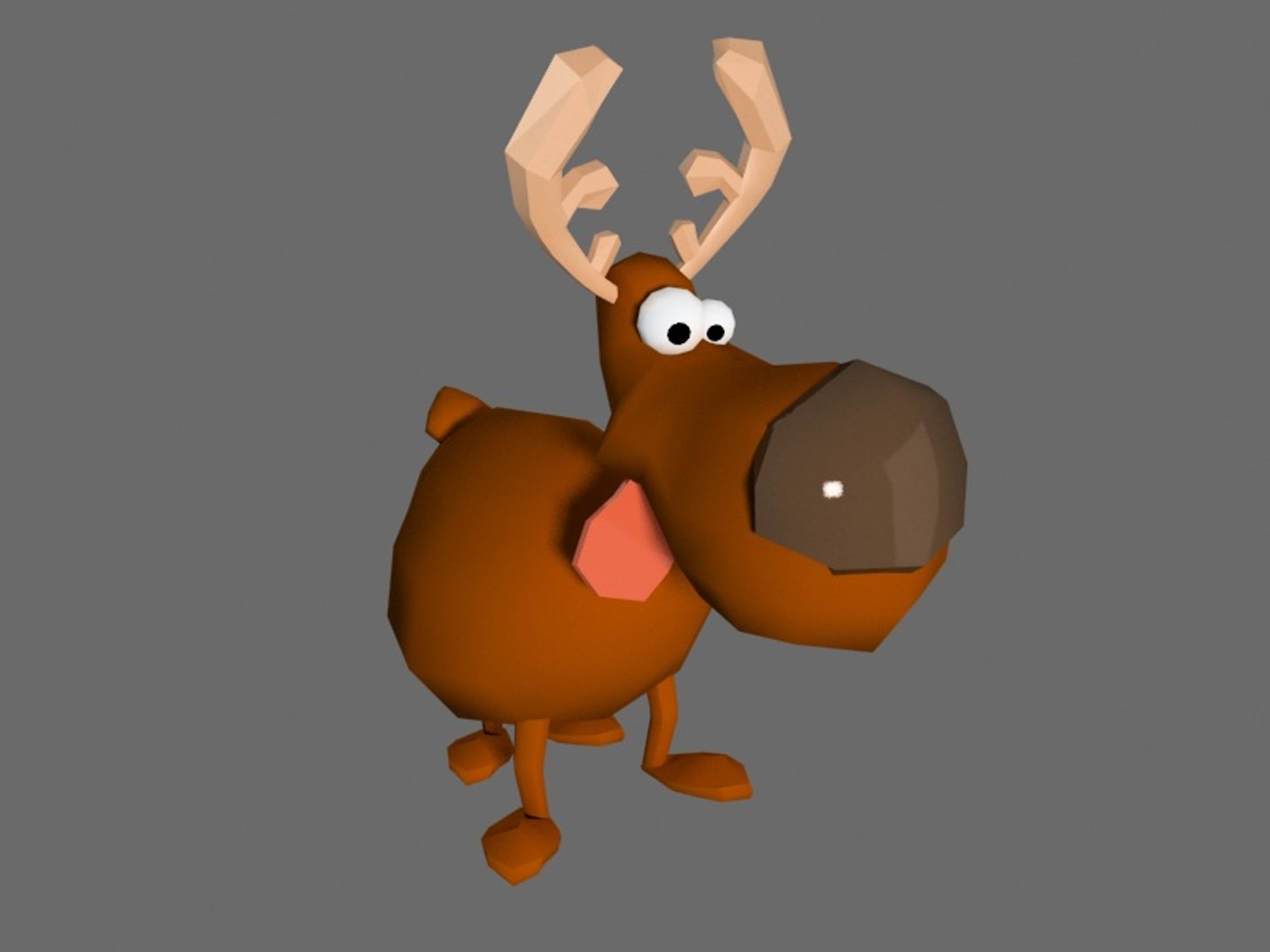 3d Reindeer Fat Model