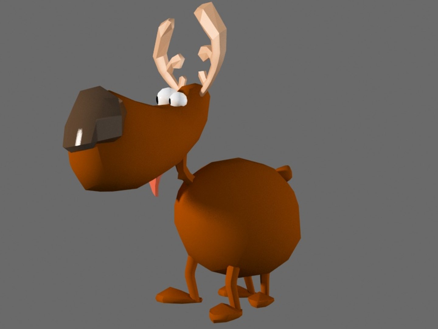 3d Reindeer Fat Model